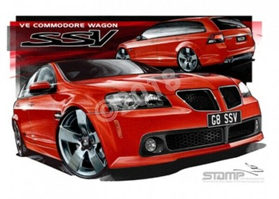 Holden Commodore VE SSV G8 WAGON RED HOT A3 FRAMED PRINT (HC363) | eBay ...