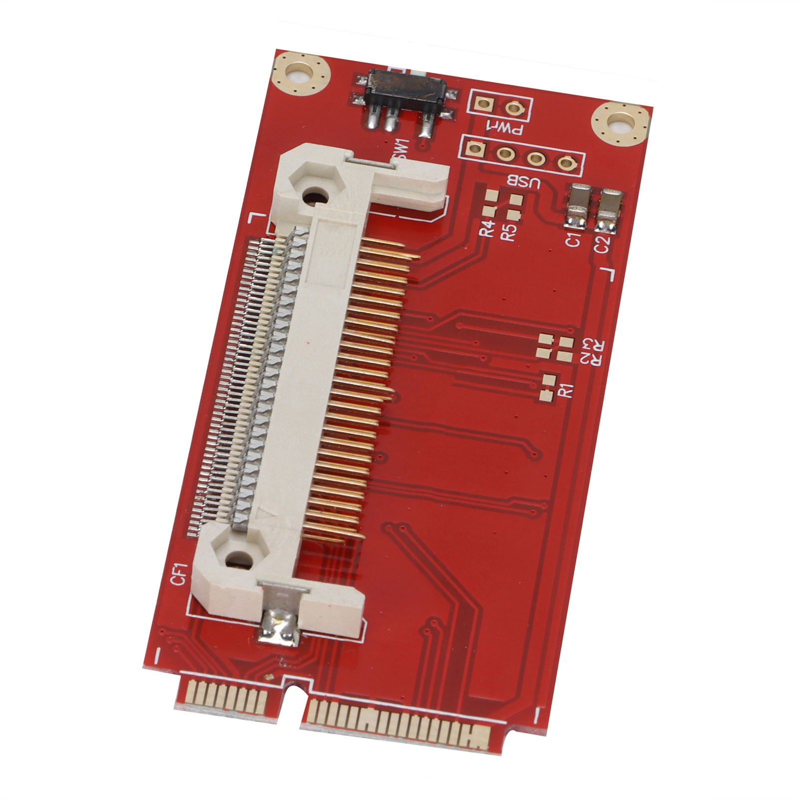 Adapter Card Red Board CF Card To PCI‑E Converter For Windows3.1/ Win7 ...