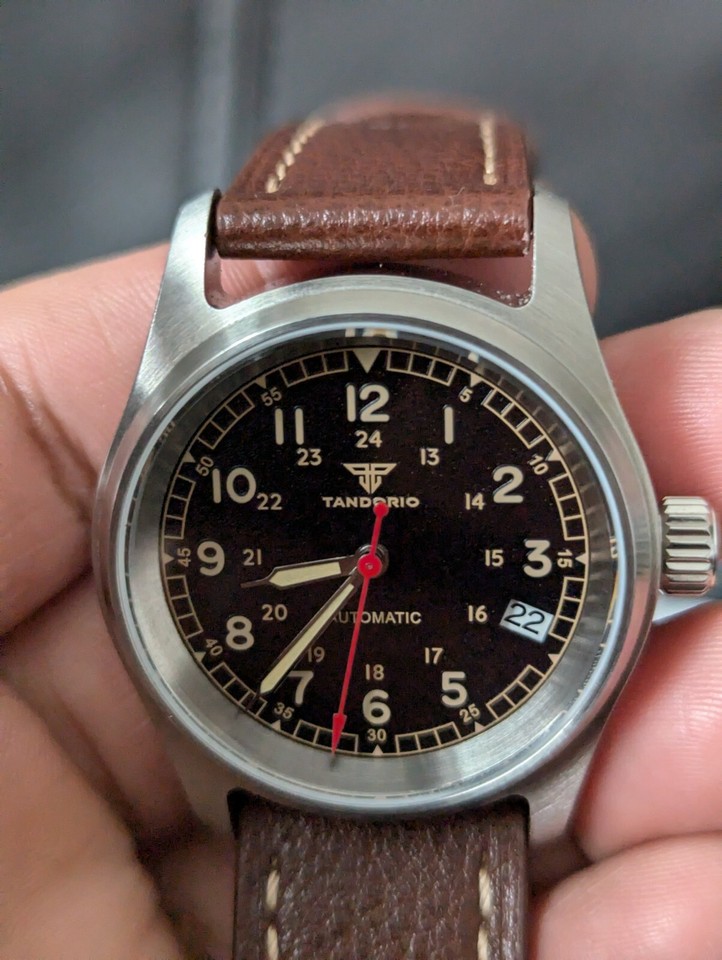 Tandario 36mm Men's Field Watch | Automatic | Sapphire Crystal | 200M ...