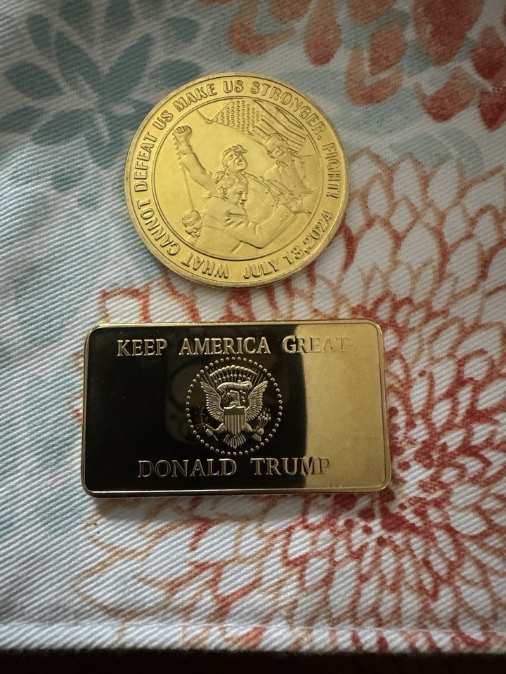 Donald Trump Fighting for America 2024 and 2nd Term Gold Plated ...