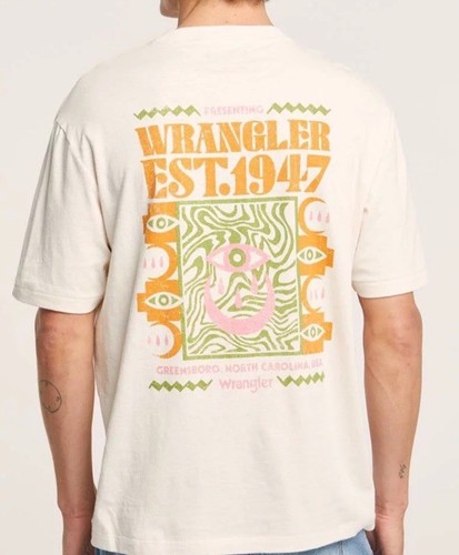 Wrangler Classic Logo Men's Small Aztec Camera Baggy Graphic T-Shirt ...