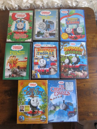 Lot Of 8 Thomas the Tank Engine & Friends DVDs Percy Christmas James ...