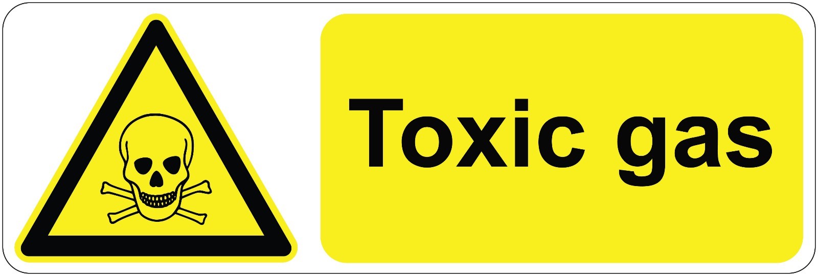 DANGER Toxic Gas health& safety signs stickers 300 x 100mm | eBay UK