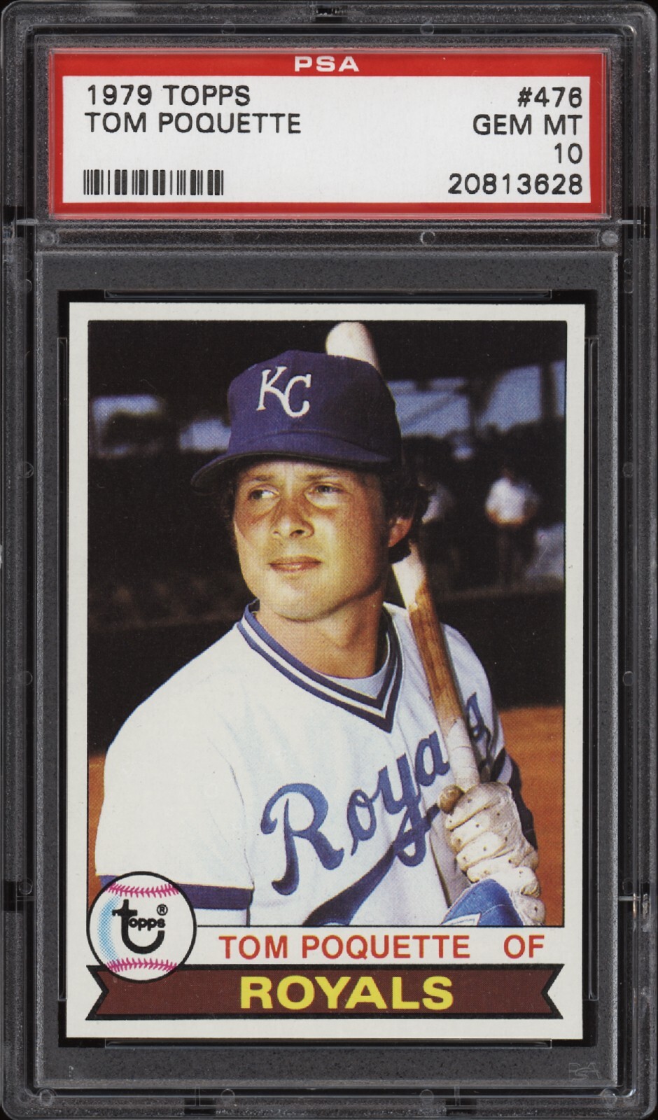 1979 Topps #476 Tom Poquette - Royals - PSA 10 - *813628 - Pop 5 ...