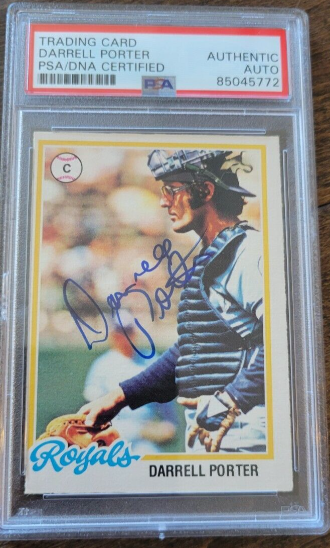 1978 OPC SIGNED CARD DARRELL PORTER ROYALS BREWERS CARDINALS RANGERS 66 ...