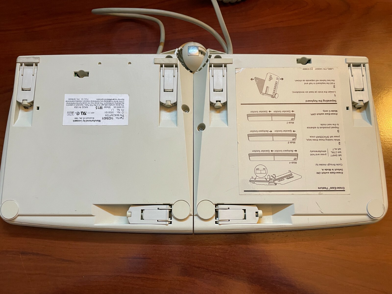 Lexmark Select-Ease Split Ergonomic Keyboard IBM M15 | eBay