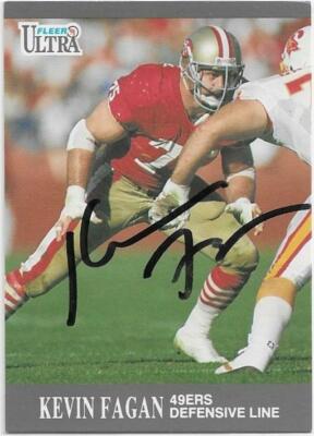 KEVIN FAGAN Autographed Signed 1991 Fleer Ultra card #247 San Francisco ...