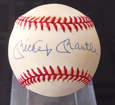MICKEY MANTLE SIGNED BASEBALL, RAWLINGS OFFICAL BALL COA LEGENDS SPORTS ...