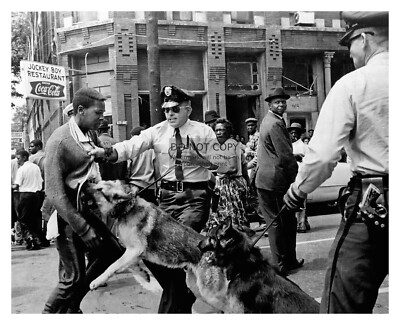 BIRMINGHAM POLICE ATTACK DOGS ATTACK AFRICAN AMERICAN BLACK PROTESTER ...