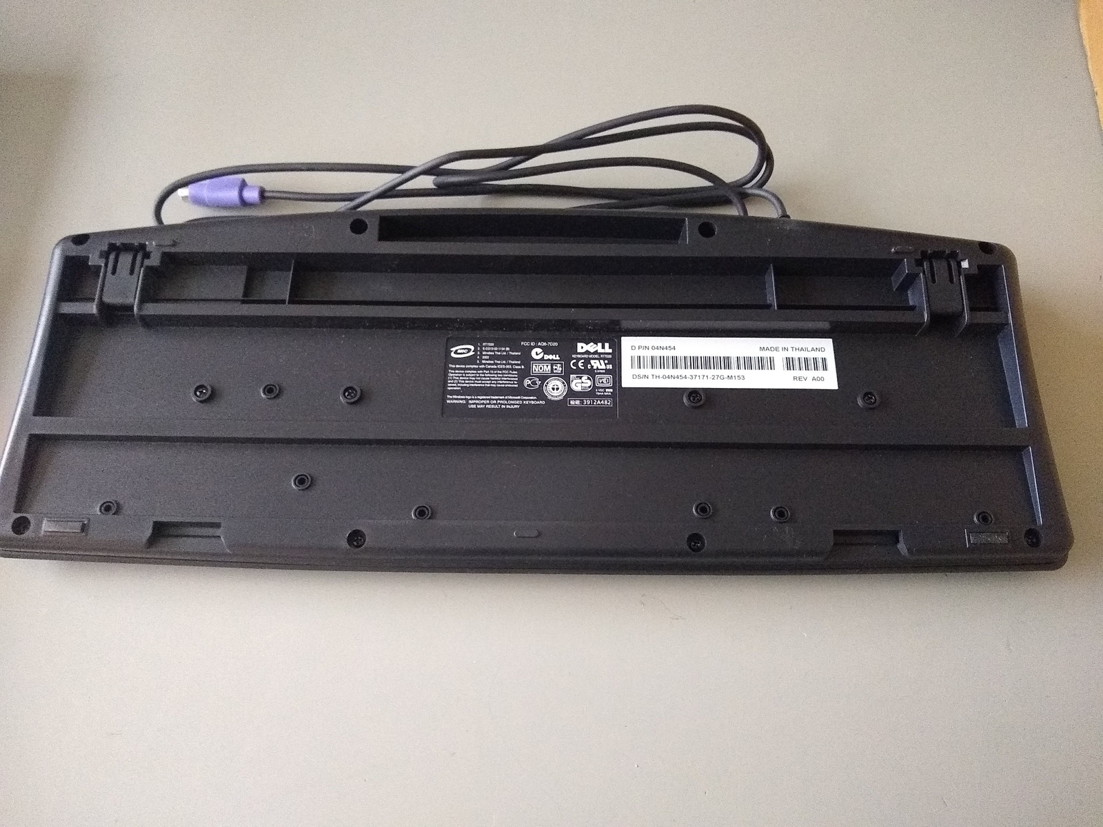 Dell 04N454 Black Corded PS/2 Keyboard - Colored Keys | eBay