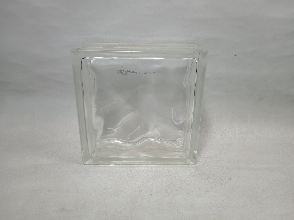 Pittsburgh Corning Decora Glass Block 8x8X3" RETIRED New Wavy Brick NOS ...