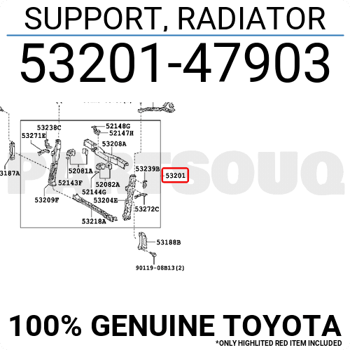 5320147903 Genuine Toyota SUPPORT SUB-ASSY 53201-47903 | eBay