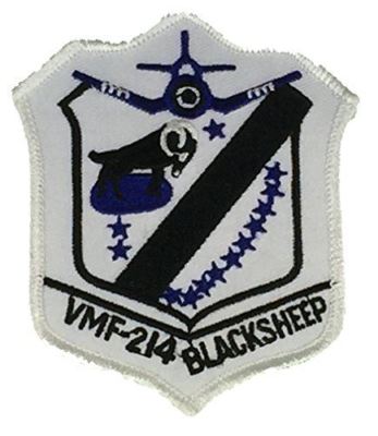 USMC VMF-214 BLACKSHEEP PATCH MARINE CORPS FIGHTER SQUADRON AV-8 ...