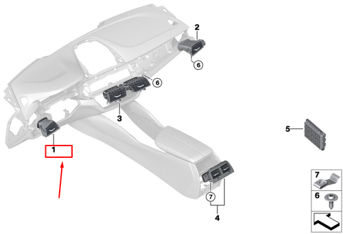NEW BMW 5 TOURING G31 RIGHT DASHBOARD FRESH AIR GRILLE RHD 64229330858 ...