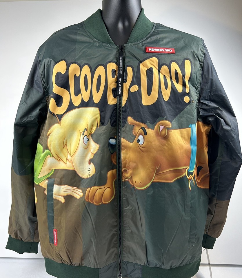 Men's Members Only Scooby Doo Bomber Jacket Size Large NEW | eBay