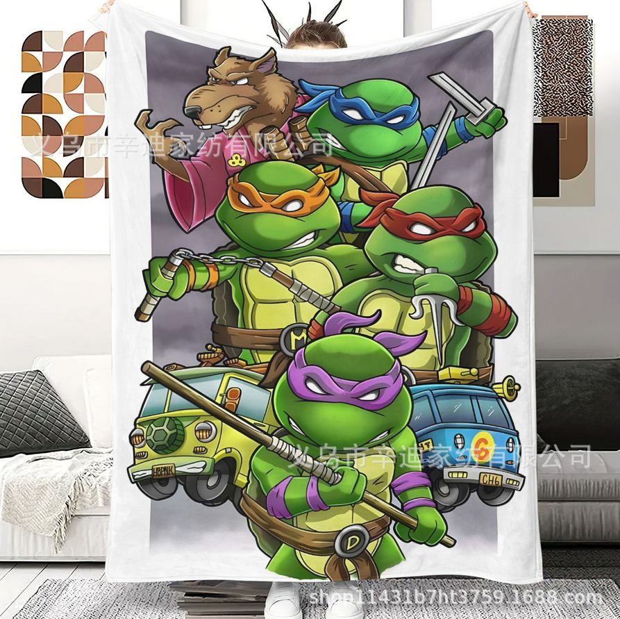 Teenage Mutant Ninja Turtles 3D Fleece Blanket Throw Sofa Warm Soft ...