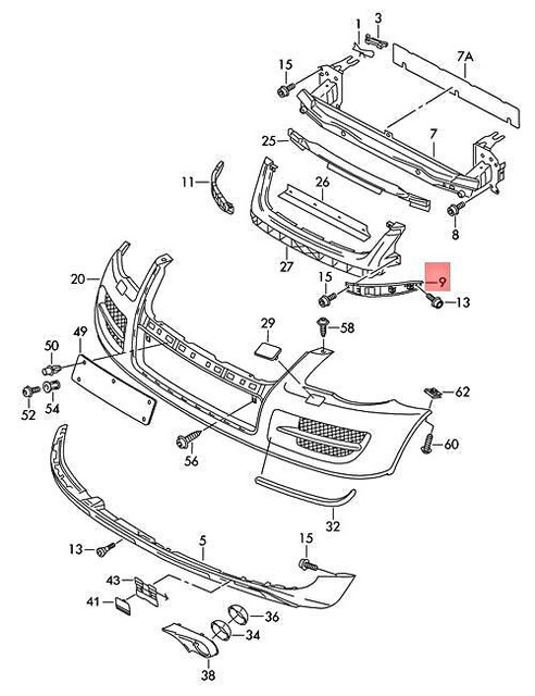 Genuine Guide Profile Left Front VW Touareg 7l6 7l6807049 for sale ...