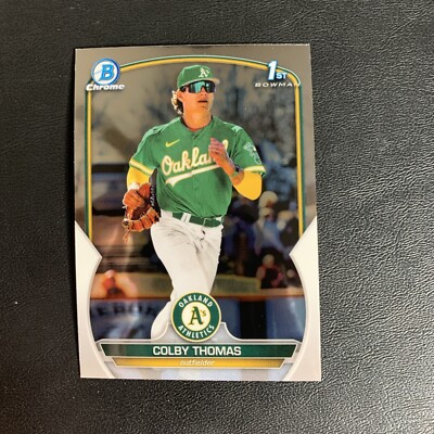 Colby Thomas 2023 Bowman #BCP-32 1st Chrome Prospects Oakland Athletics ...