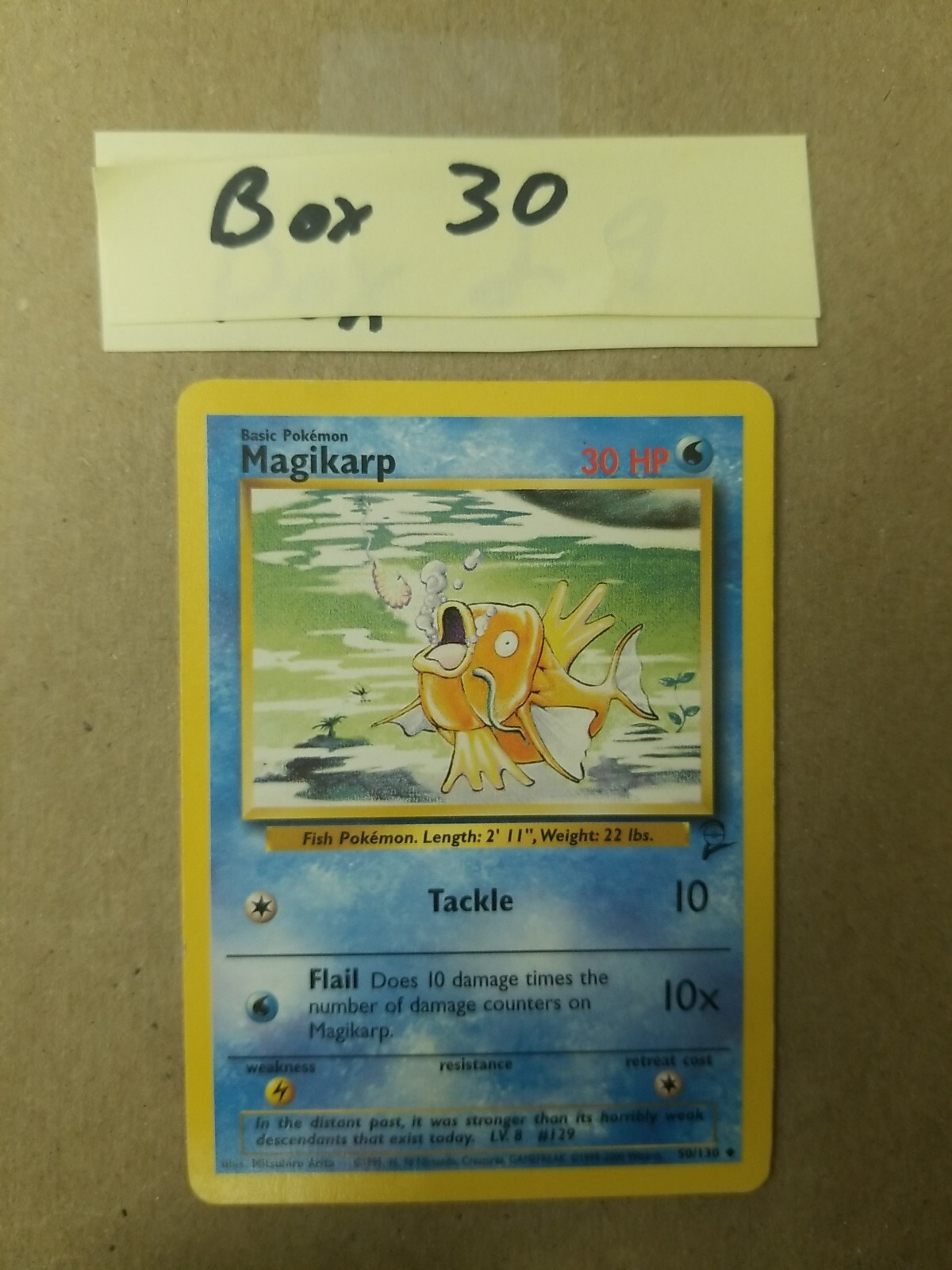 Magikarp 50/130 - VINTAGE WOTC Pokémon Card - BASE SET 2 - MP | eBay