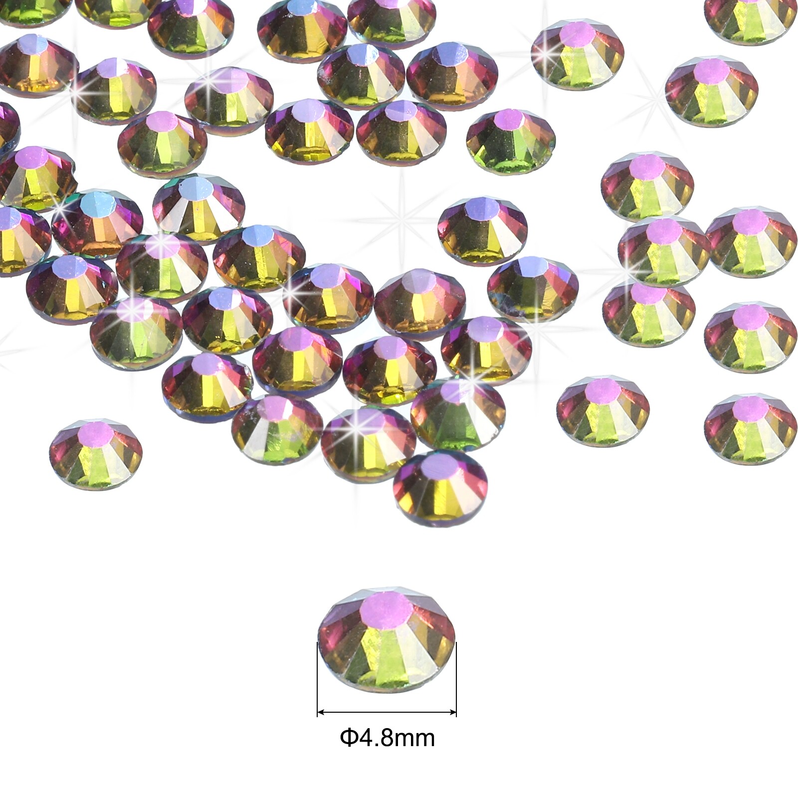 1440 Pcs Hotfix Rhinestones Crystal Glass Gems(SS20 4.8mm,Bright White ...