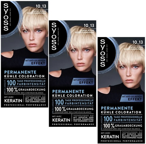 3x Syoss Professional 10-13 Arctic Blond Salon Qualität Haarfarbe | eBay.de