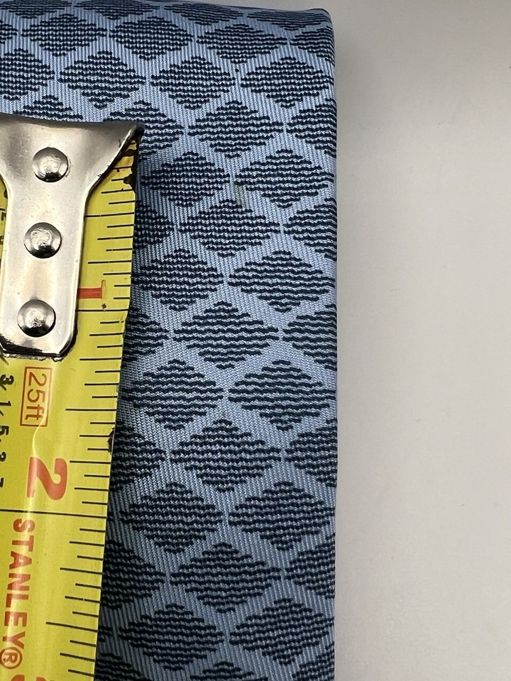 HERMES Necktie Tie Blue all pattern 100% Silk made in France | eBay