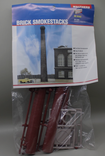 Walthers Cornerstone HO Scale Brick Smokestacks Model Kit 933 3509 | eBay