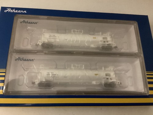 Athearn #1798 N scale “GATX " white 23K Tank Train” 2 car set | eBay