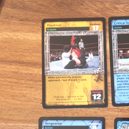 WWF RAW DEAL PILEDRIVER Promo Card # 1/PR CCG 2000 GRAPPLE MOVE CARD | eBay