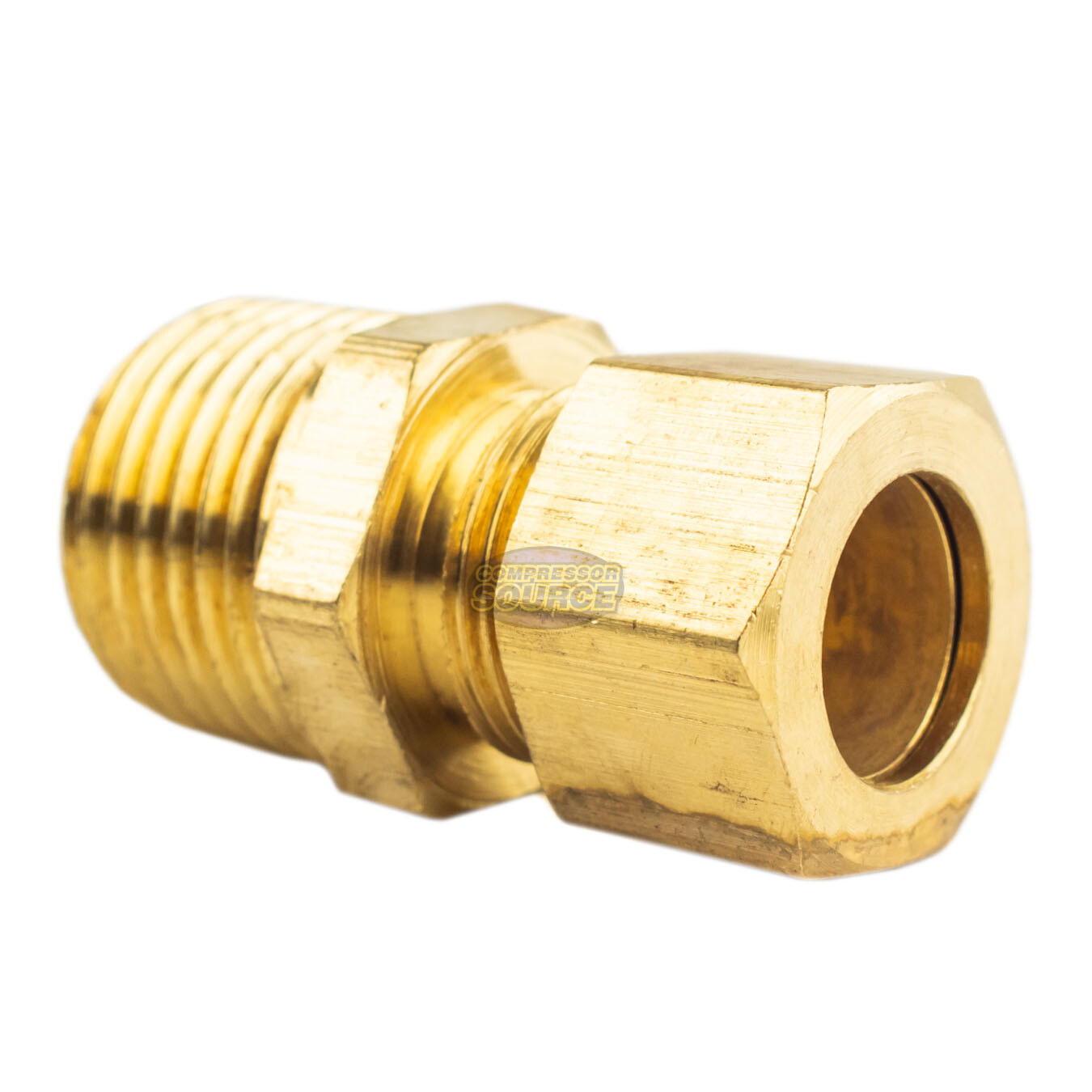 2 Pack 1/2" x 1/2" Male NPT Connector Brass Compression Fitting for 1/2 ...