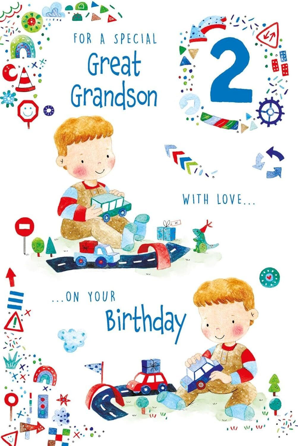 Great Grandson 2nd Birthday Card Lovely verse | eBay UK