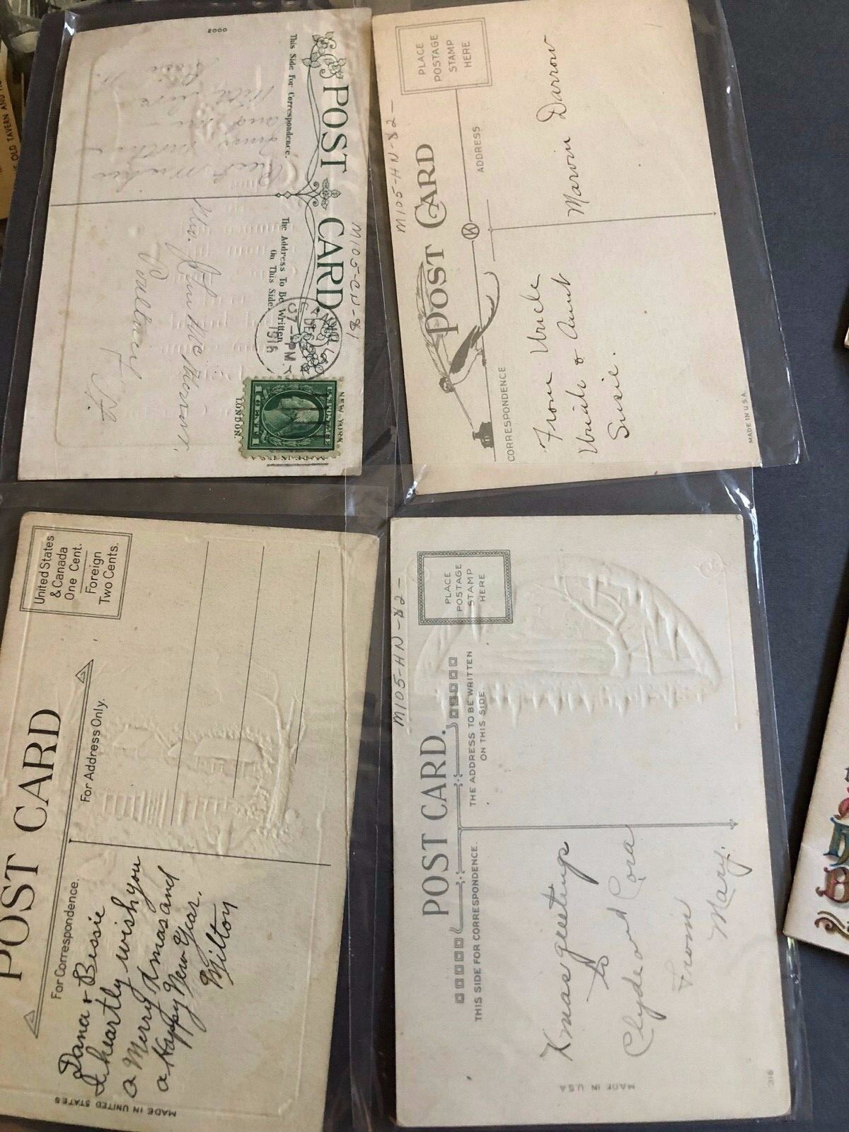 VTG Antique lot of 6 Christmas Holiday posted & unposted post cards | eBay