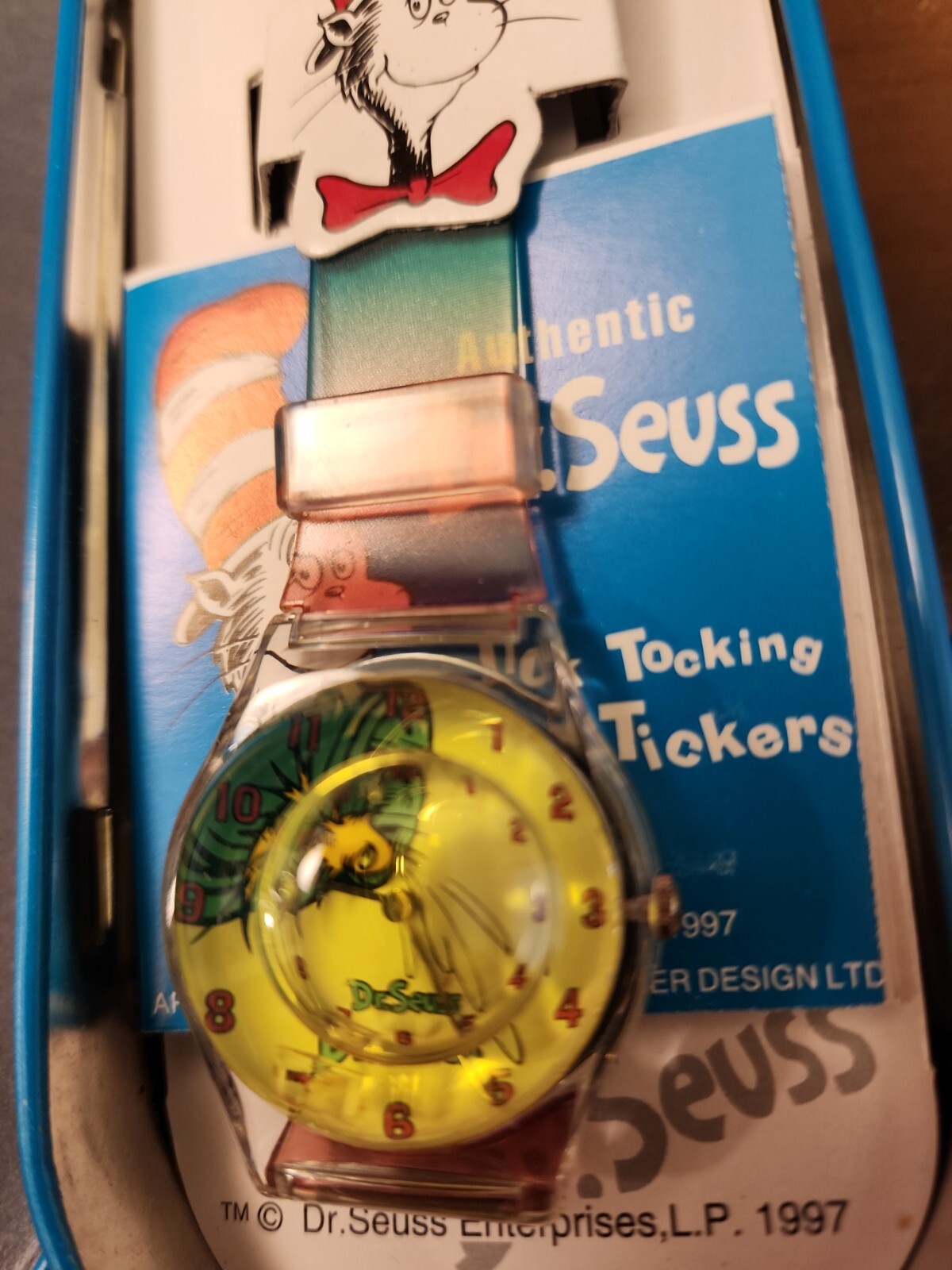 Vintage 1997 Authentic Dr Seuss "Tick Tocking Time Tickers" Watch Cat ...