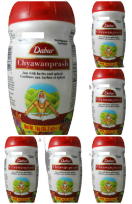 6 X Dabur 1kg / 35.3oz Chyawanprash Ayurvedic Aids Allergy Many ...
