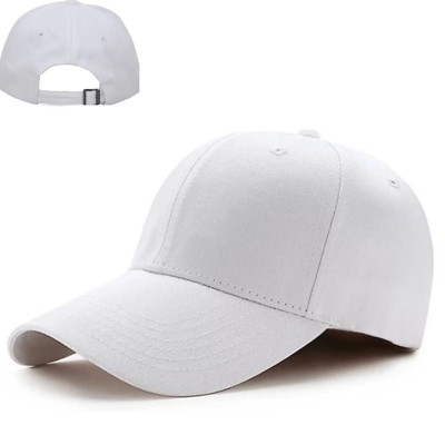 Basecap Unisex Cappy baseballkappe Weiss Hat Strand Kappe Damen Herren ...