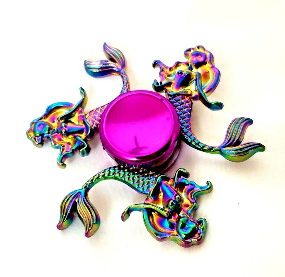 Mermaid Multi Color Fidget Spinner Toy Boys Girls Kids Adults ADHD ...