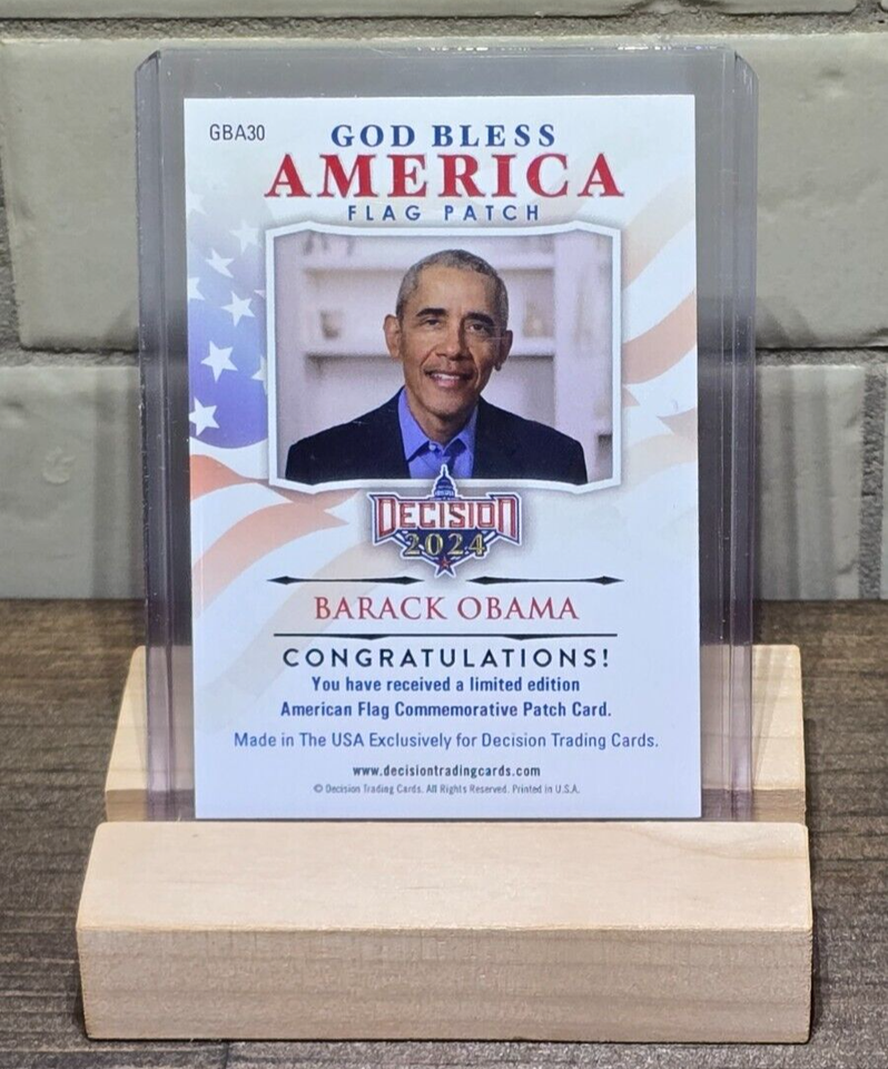 Decision 2024 God Bless America Flag Patch GBA30 Barack Obama Silver ...