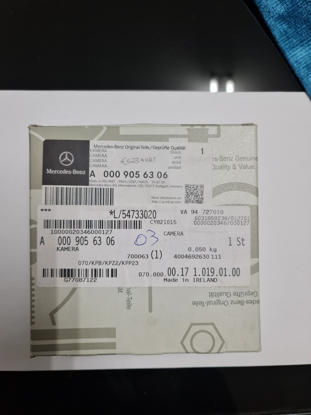 MERCEDES-BENZ AMG GT W205 W253 W222 W212 360-DEGREE CAMERA A0009056306 ...