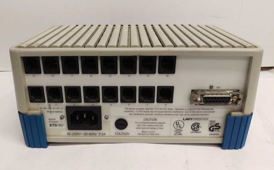 ETS16U Lantronix 16 port Terminal server with AUI stand alone | eBay