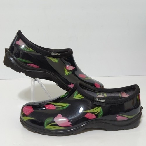 SLOGGERS black Tulip waterproof Garden shoes women's size 10. NWOB | eBay