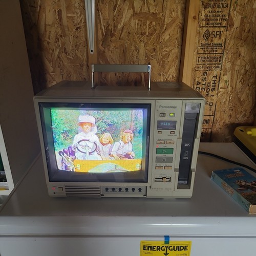 TESTED VINTAGE 1987 PANASONIC AG500R PORTABLE MONITOR VHS PLAYER ...