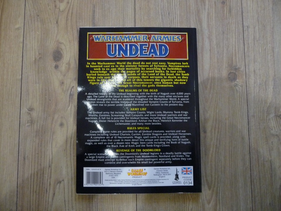 Undead Army Book, Warhammer , Games Workshop | eBay UK