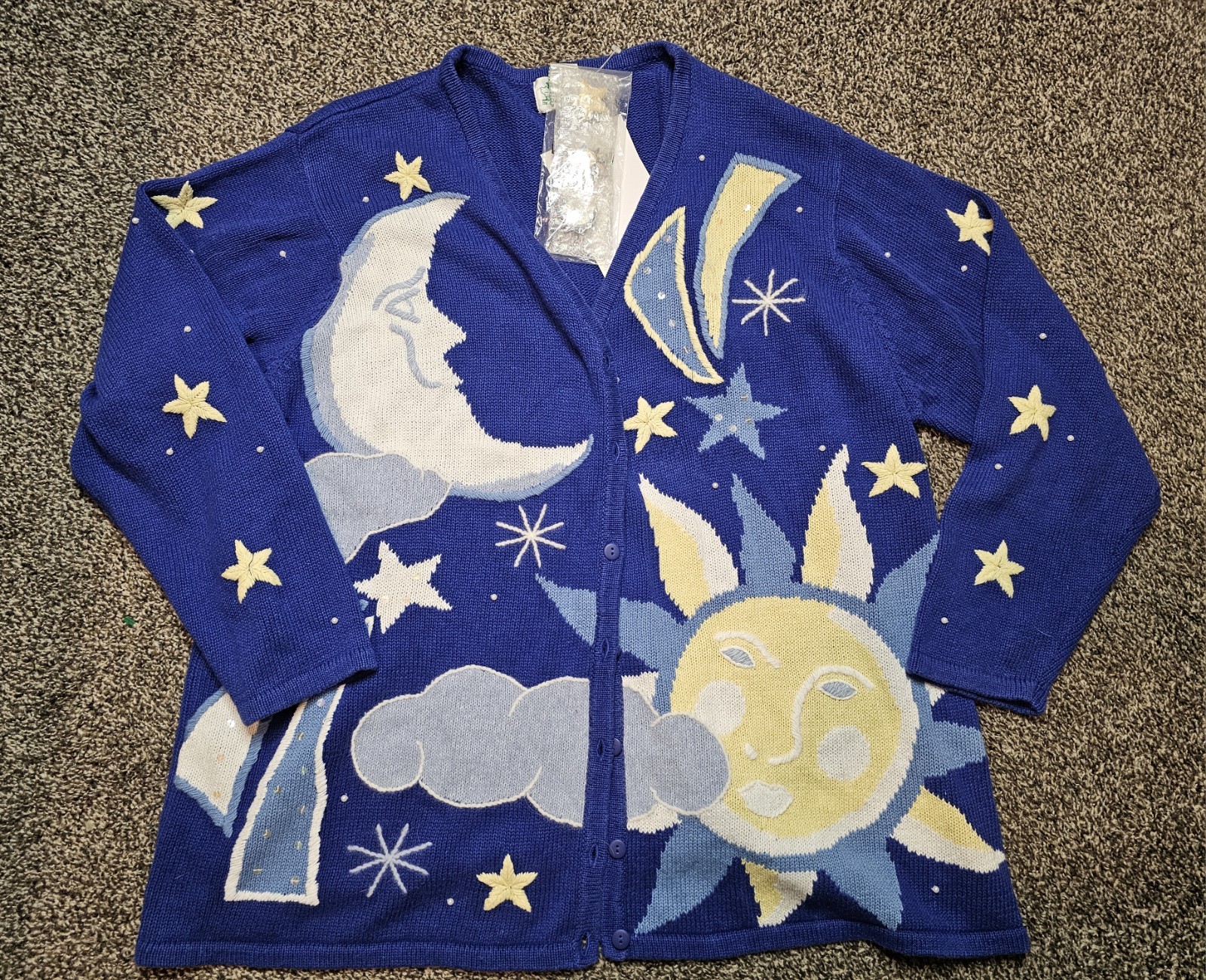 Rare Nwt Vintage Quacker Factory Sun & Moon Sweater s… - Gem