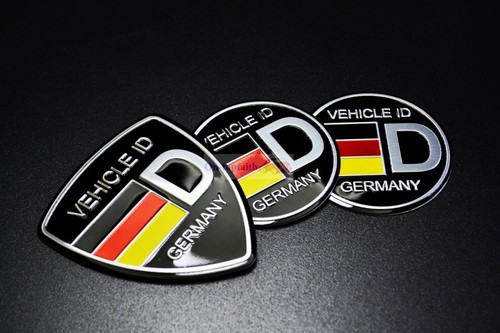 VEHICLE ID Wolfsburg Shield Round Badge Emblem Sticker | eBay