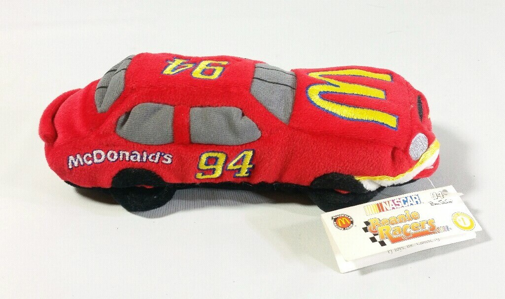 VTG NWT Nascar Beanie Racers #94 Bill Elliott Red McDonald's Race Car ...