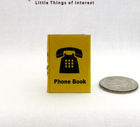 PHONE BOOK 1:12 Scale Dollhouse Miniature Book 1" Scale Telephone ...
