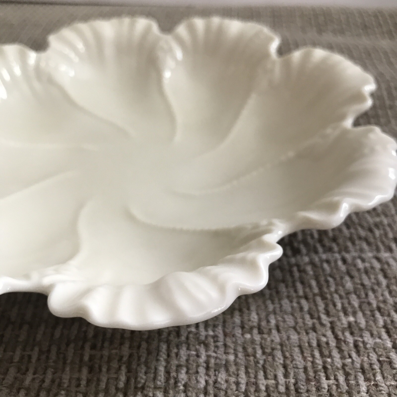 Vtg Ivory Lenox Cabbage Porcelain 7.5” Shallow Serving Dish Candy Bowl ...