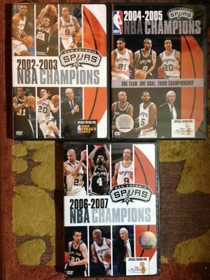 1999 2003 2005 2007 2014 SAN ANTONIO SPURS 5 DVD NBA FINALS CHAMPIONS ...