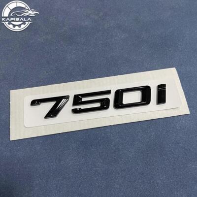 GLOSS BLACK FOR 750I 750 I REAR TRUNK TAILGATE NAMEPLATE EMBLEM BADGE ...
