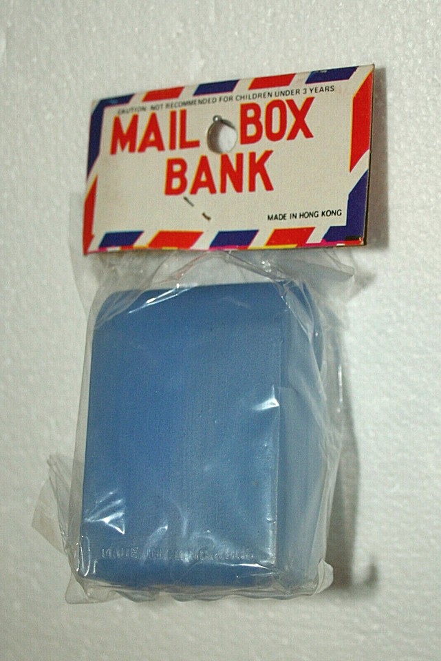 Dime Store Plastic Mail Box Bank 1970s NOS New MIP Hong Kong | eBay